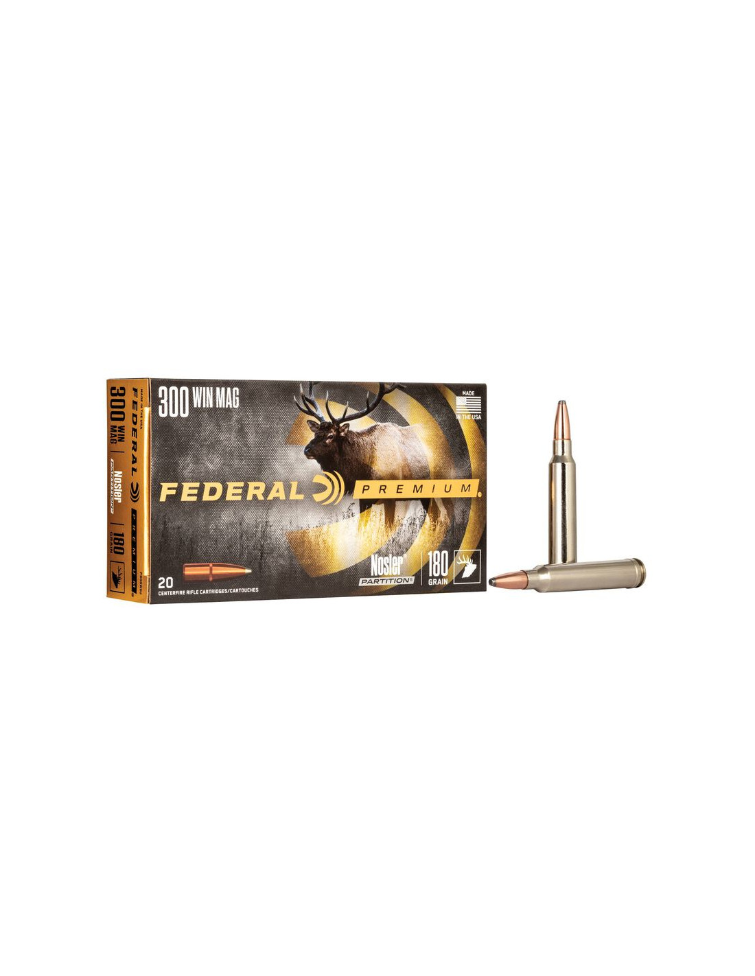 Munición metálica FEDERAL Nosler Partition – 300 Win. Mag. – 180 grains ...